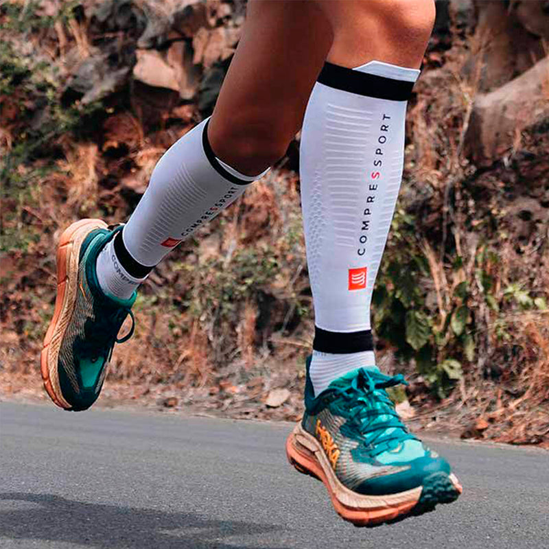 Compressport Pantorrilleras R2 3.0 White Black