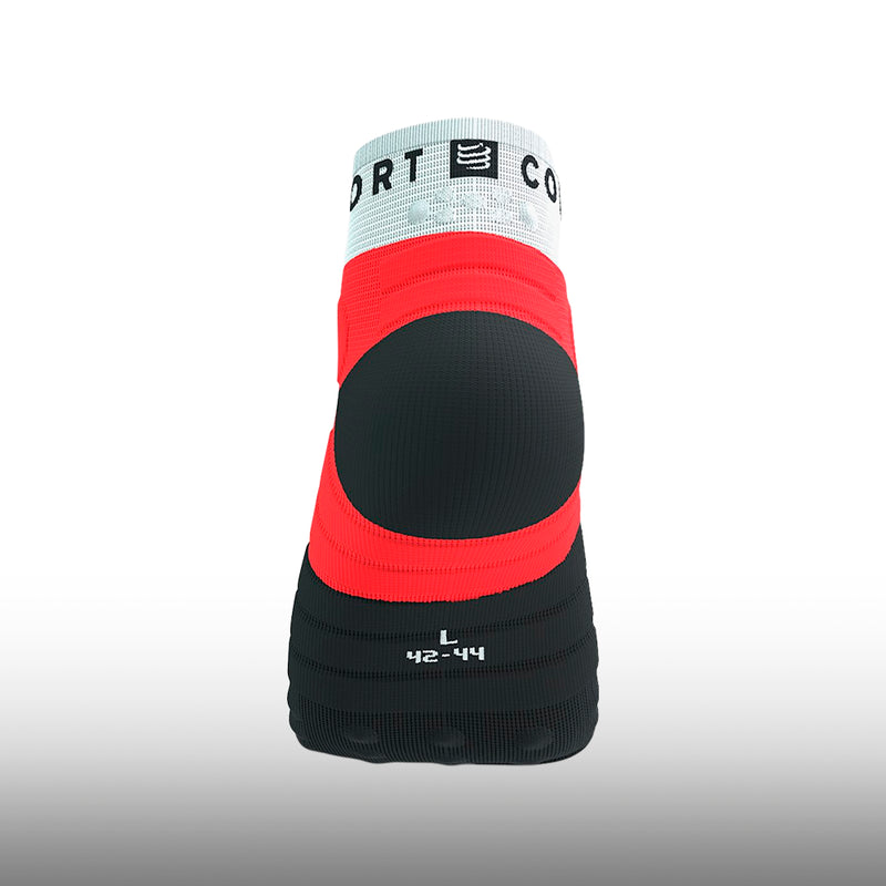 Compressport Ultra Trail Low Socks Fluo Red White