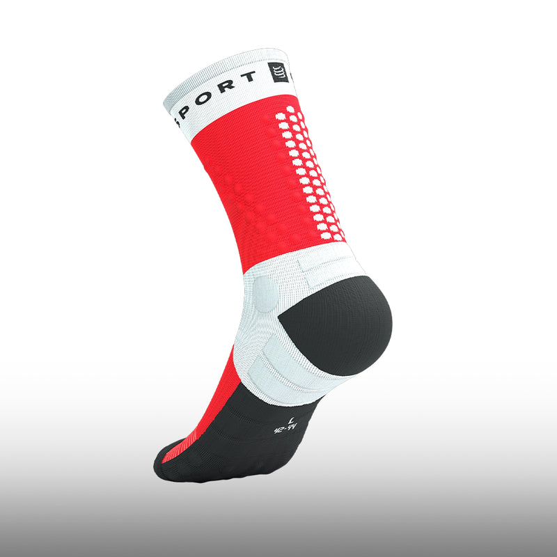 Compressport Ultra Trail Socks V2.0 White Fluo Red